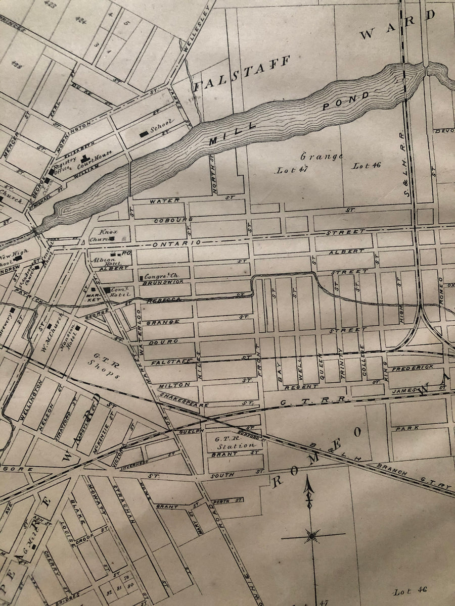 ANTIQUE MAP of the Town of Stratford Ontario 1879 Old Ontario Maps – D ...